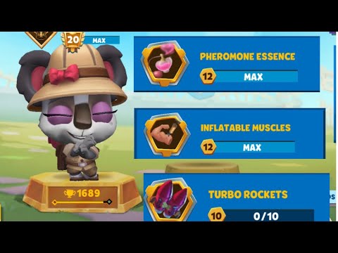 MAX LEVEL 20 CALY with MAX Muscles & Pheromone Gameplay in Zooba,Zoo Battle Arena || Caly is OP