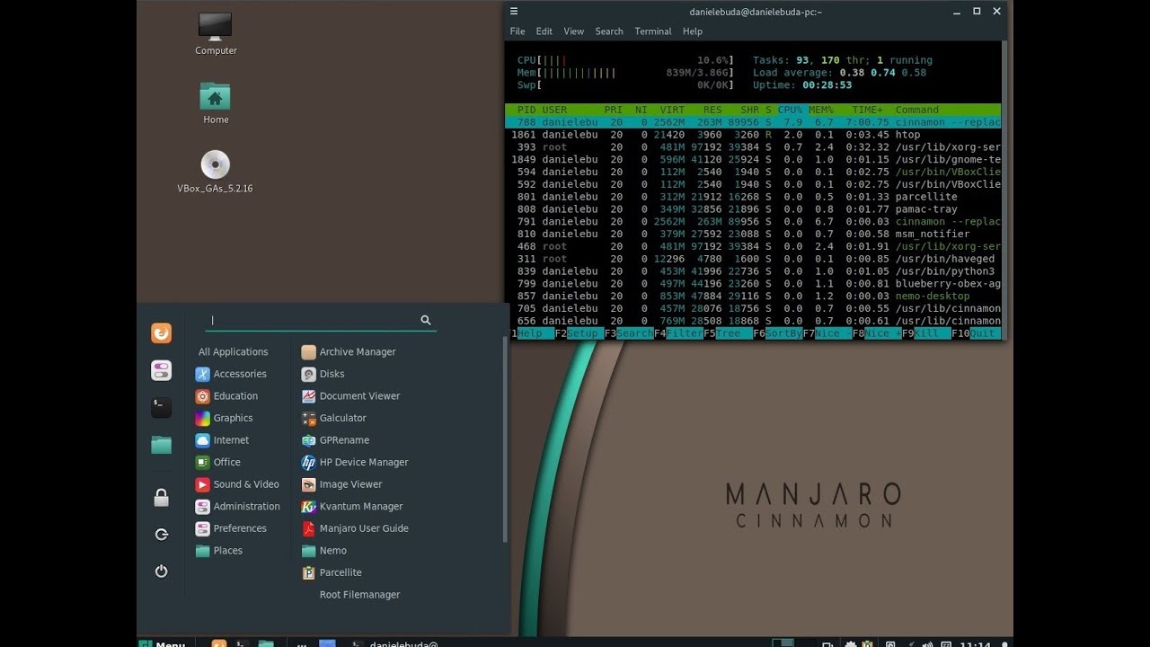 Manjaro Cinnamon 17.1.11 How to Install and Overview - YouTube