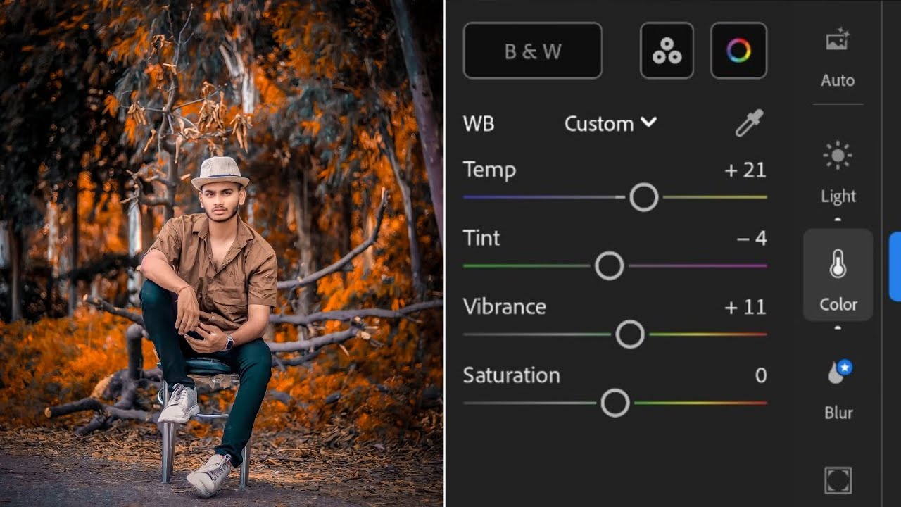 Lightroom moody orange effect photo editing | Lightroom presets ...