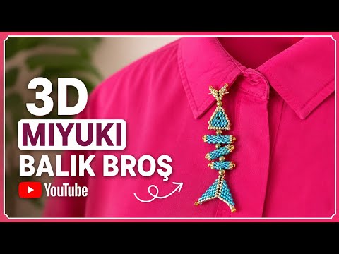 3 D Miyuki Balık Broş l Adım Adım Anlatım l El Yapımı 