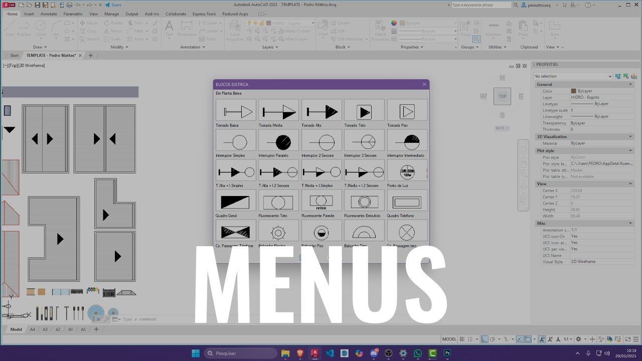 TEMPLATE AUTOCAD | Menus Personalizados - YouTube