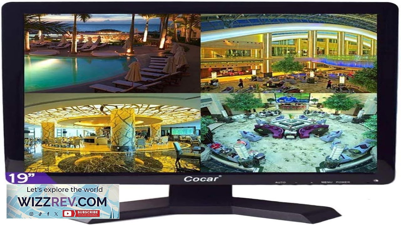 19 inch CCTV Security Monitor with BNC VGA HDMI AV Built-in Speaker ...