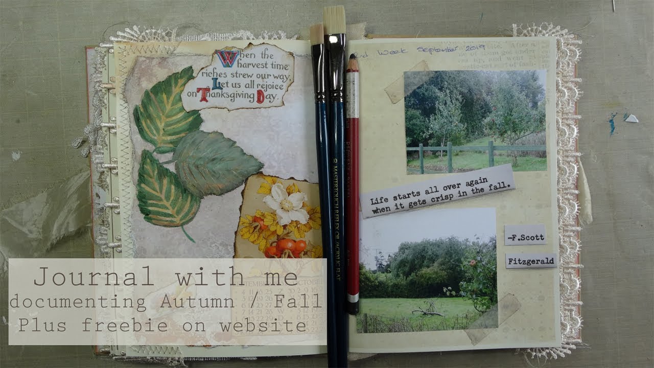 Journal with me documenting Autumn / Fall Plus freebie - YouTube