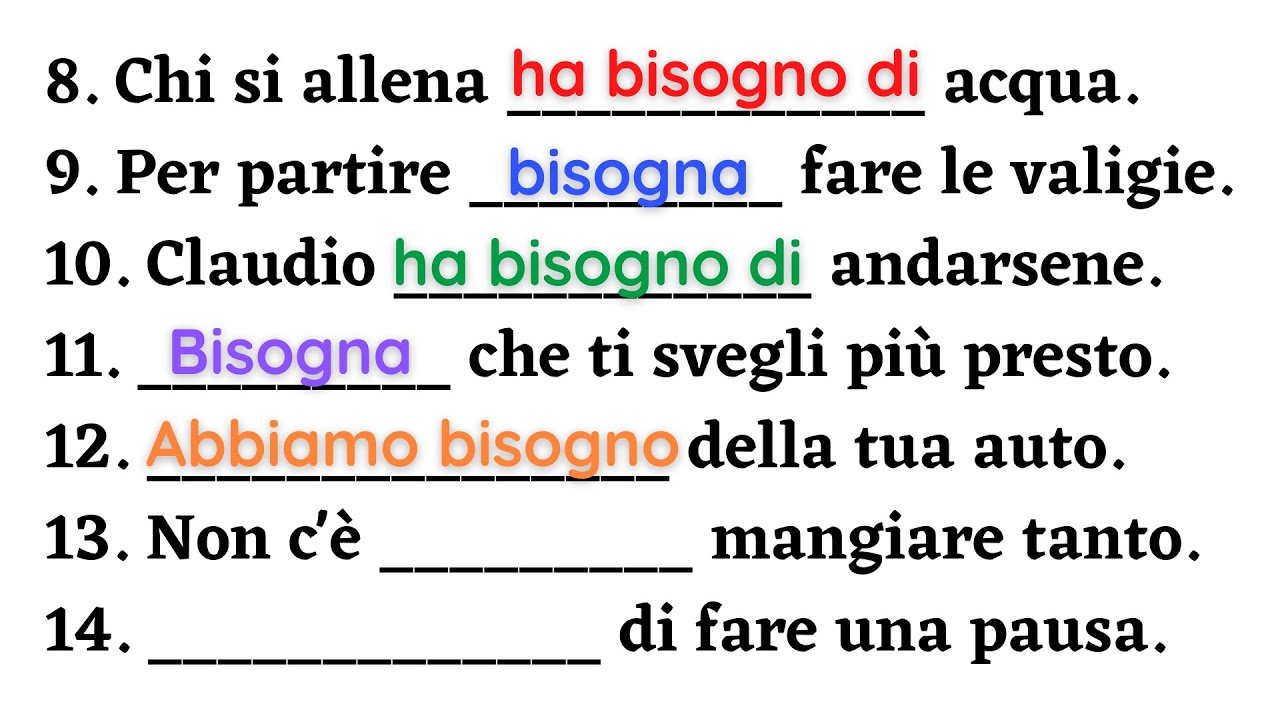 Italian how to improve your conversation | Grammar quizzes & exercises ...
