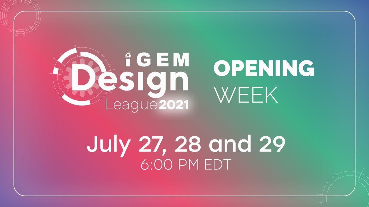 iGEM Design League Opening Week - Day 1 - YouTube