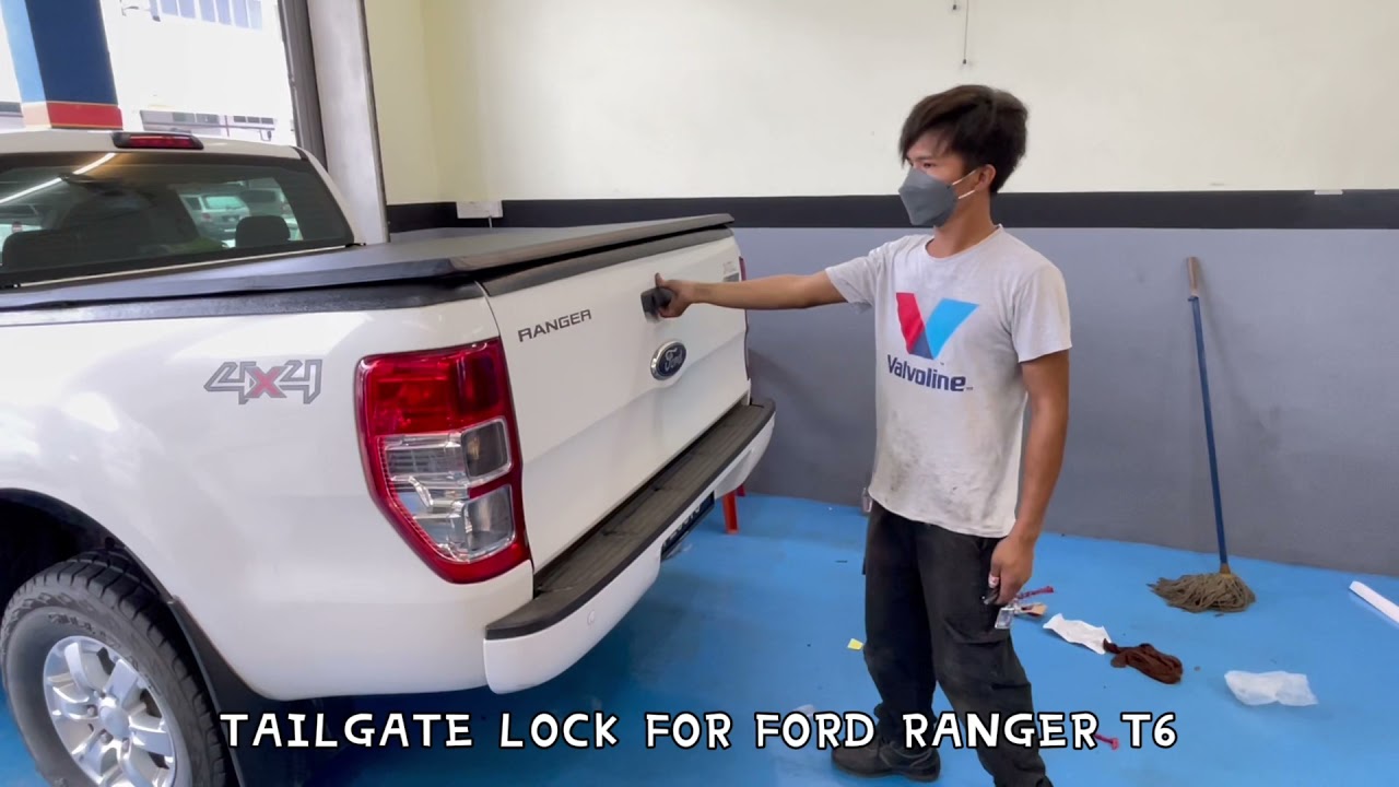 FLOURISH CAR - TAILGATE LOCK FOR FORD RANGER T6 - YouTube