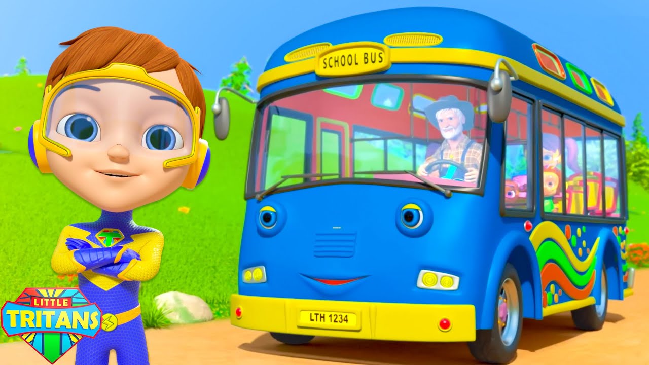 Wheels On The Bus Nursery Rhyme & Kids Song by Little Tritans - YouTube