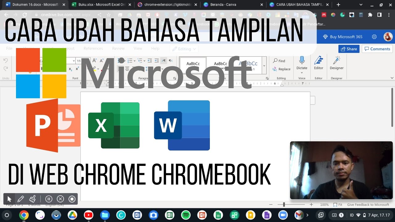 Cara Mengubah Bahasa Tampilan Microsoft Office 365 Di Chromebook - YouTube