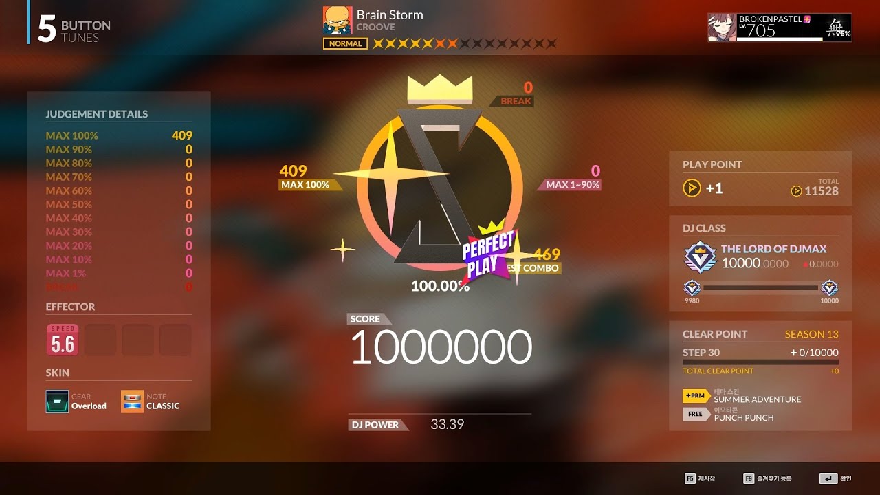 [DJMAX RESPECT V] Brain Storm 5B NM 7 - YouTube