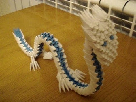 How to make a 3D origami Dragon
