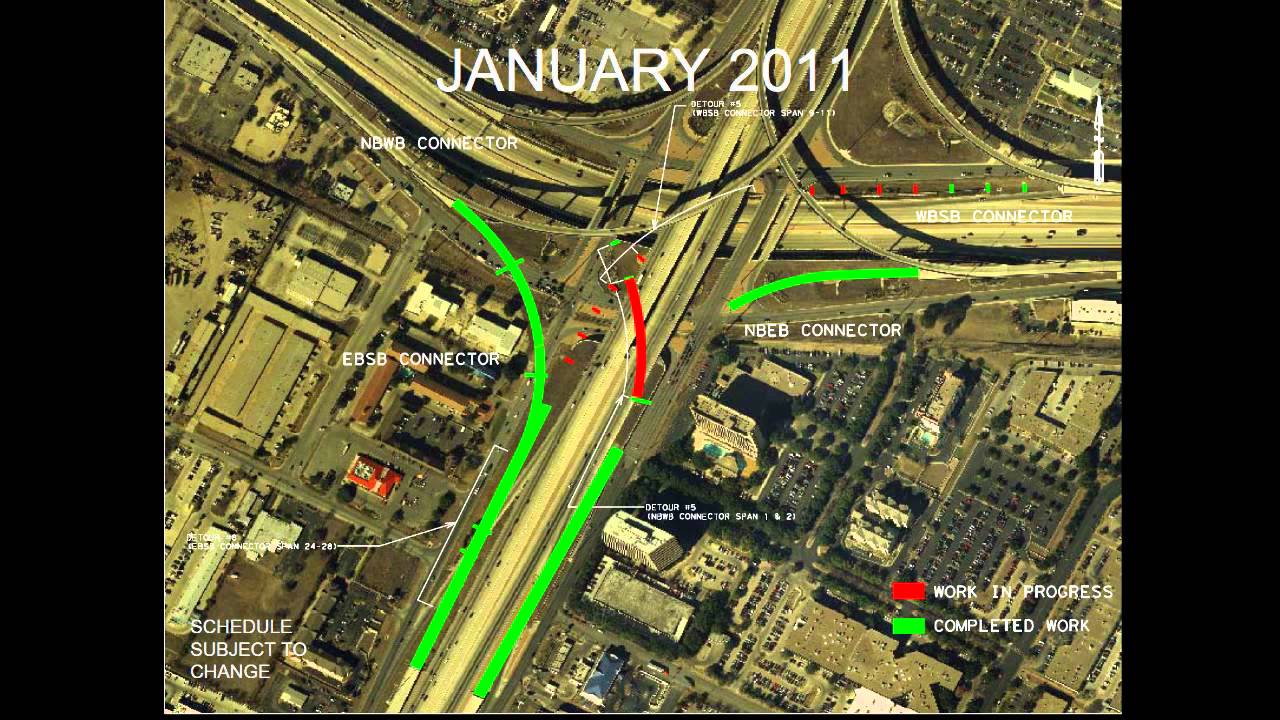Austin, TX I-35 TX-71 US-290 Level 5 Stack Interchange Timelapse - YouTube