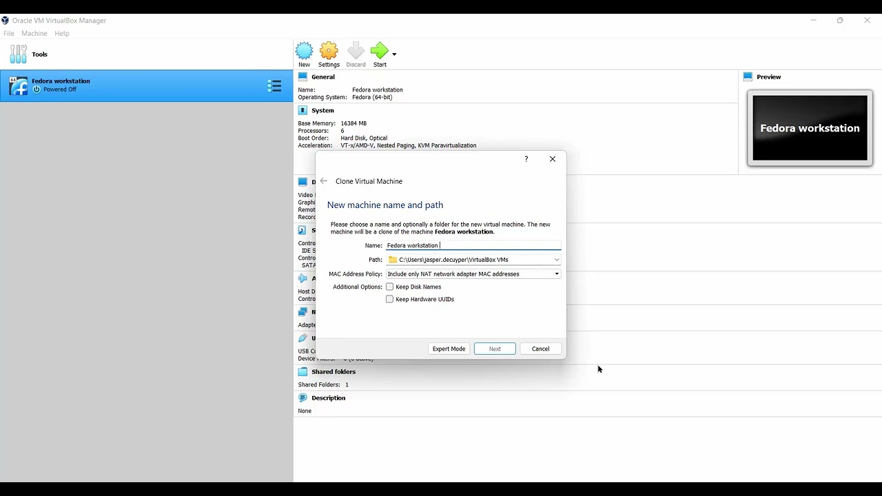 How To Clone A Virtual Machine In Oracle Vm Virtualbox 61xx Youtube