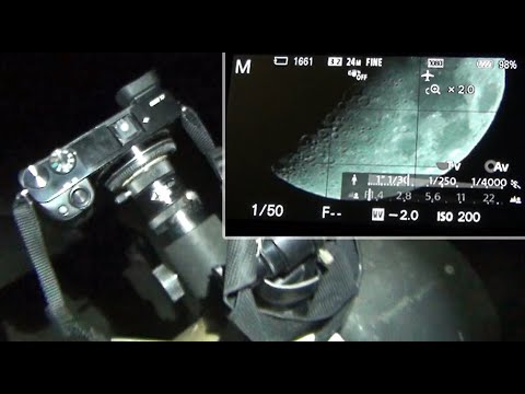 Moon Photography, Sony A6000 with Tasco Newtonian Telescope - YouTube
