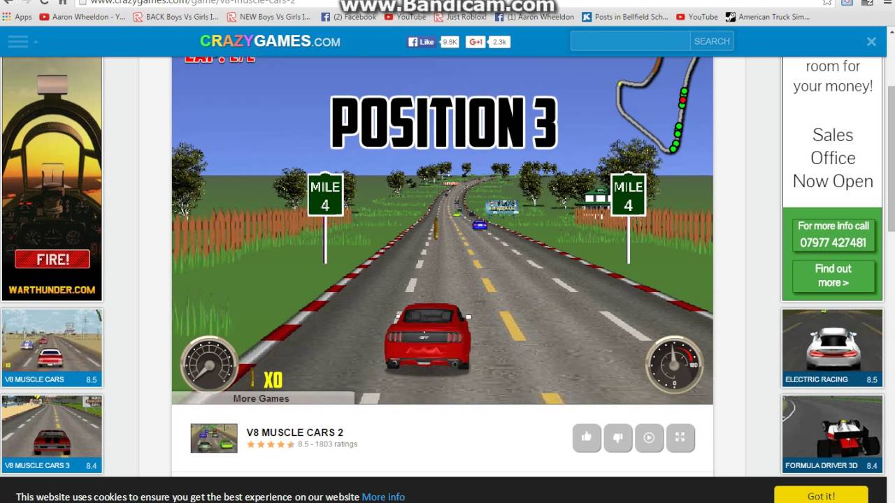 V8 Muscle car Game Play! I Free games! - YouTube
