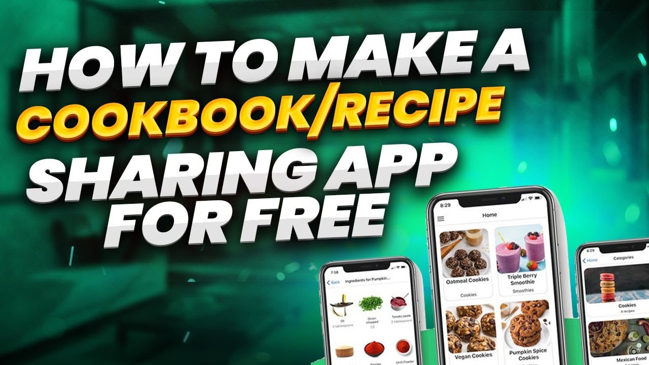 How To Make A Food Or Recipe Sharing App For Free Without Code - YouTube