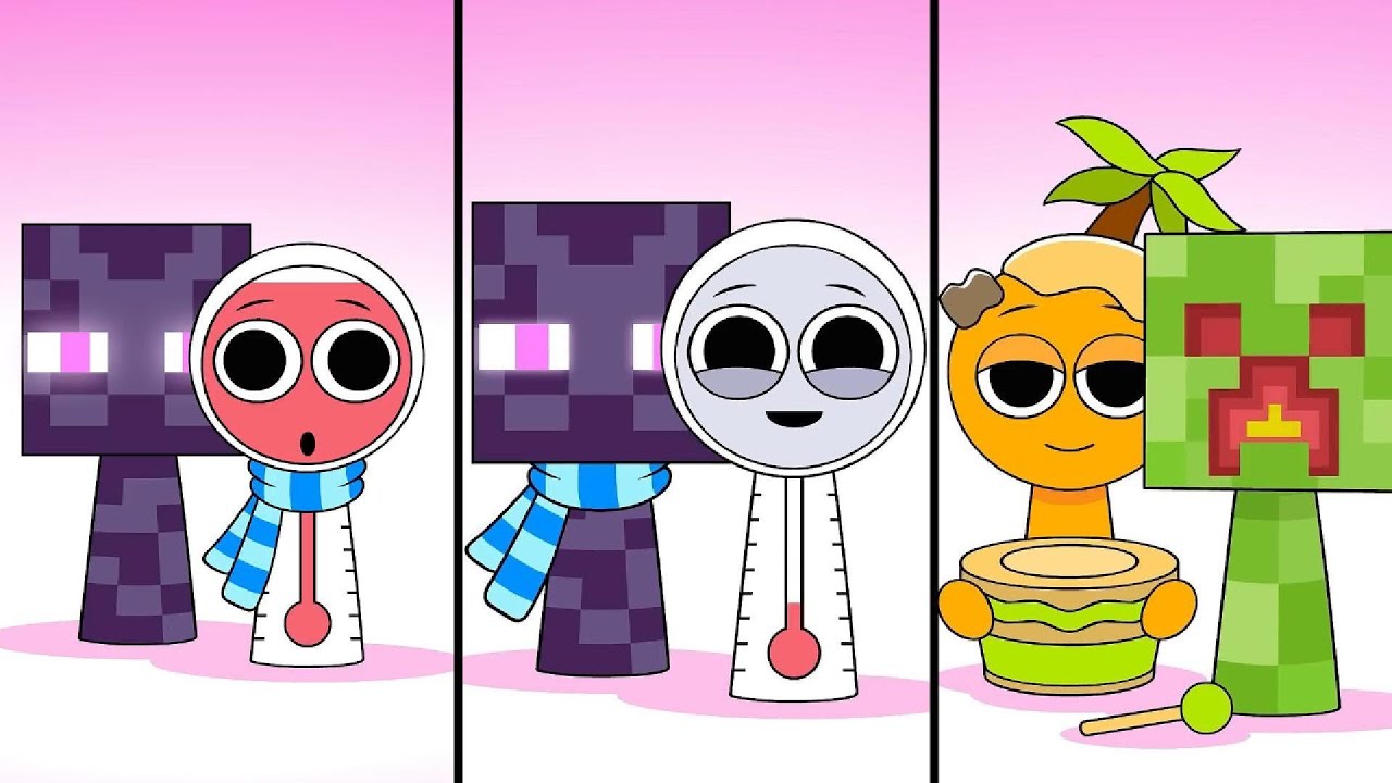 Sprunki OC Mercury meets Enderman in all Phases - YouTube