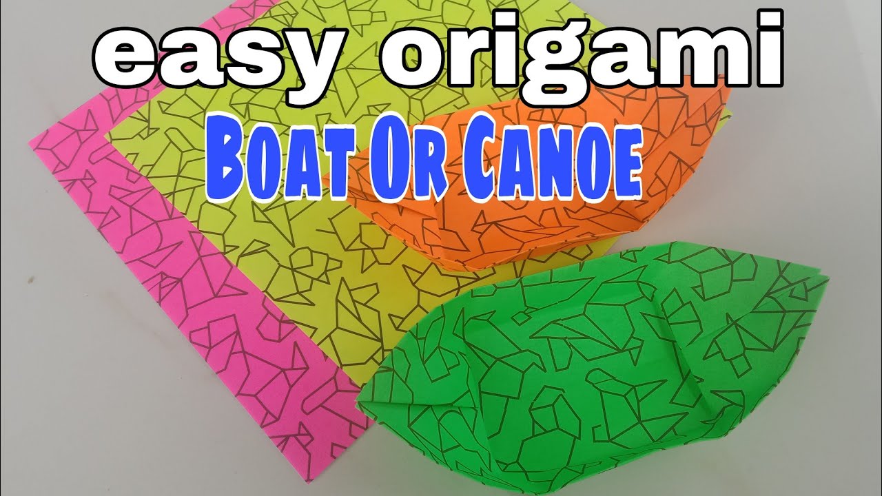 How To Make Small Boat or Canoe Origami paper 17 - YouTube