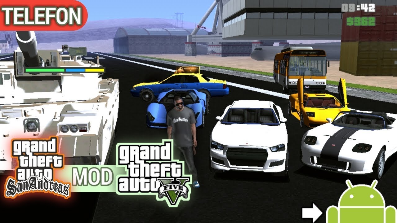 GTA SA Mod GTA 5 Android - YouTube