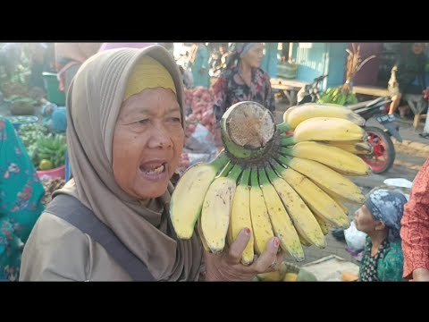 HARI SABTU LIHAT KUNYIT JERUK DURIAN PISANG PETE ALPUKAT NANGKA GENITU DI PASAR BUAH PASREPAN