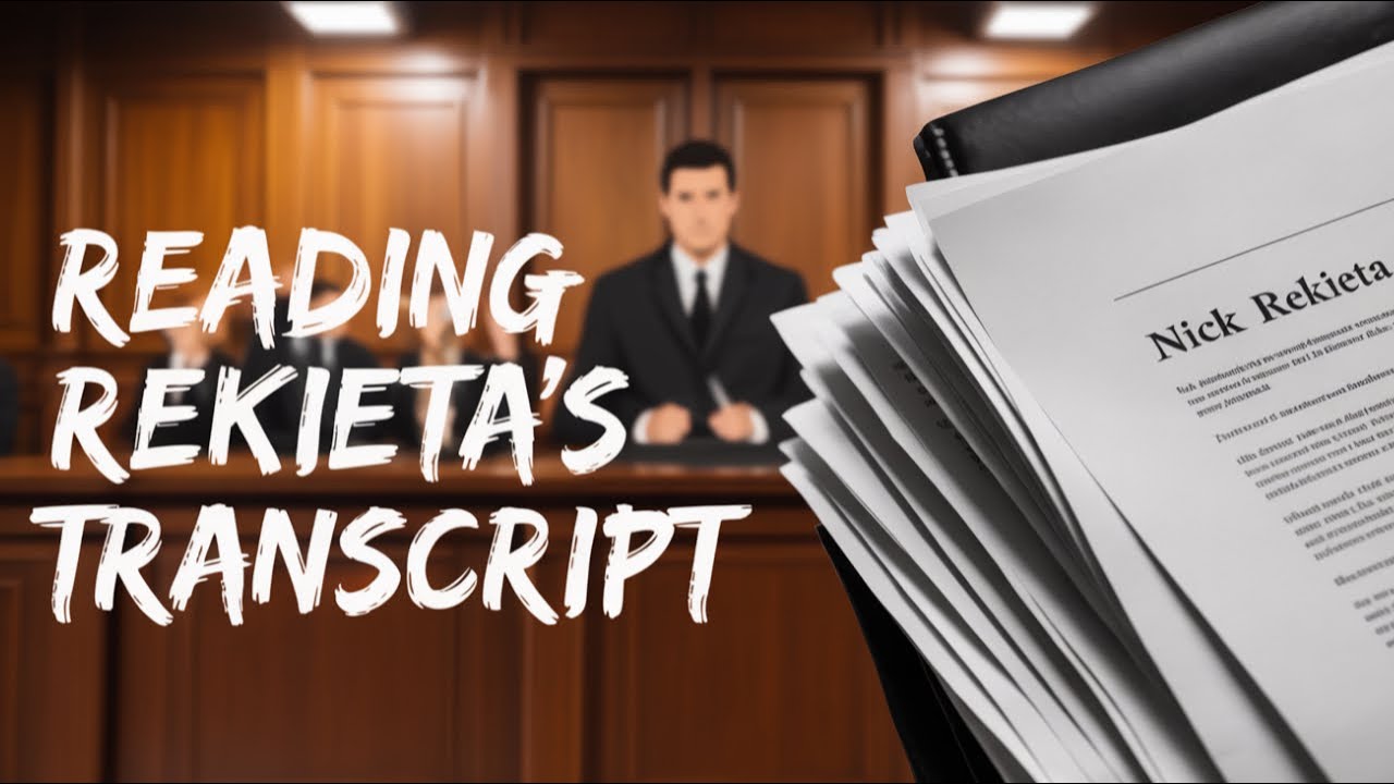🔺Reading Nick Rekieta's Trap house body cam footage transcript. Parts I ...