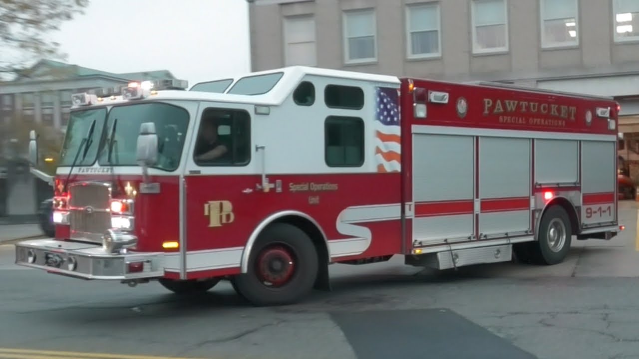 Pawtucket, RI Fire Department Special Operations Unit & Engine 2 ...
