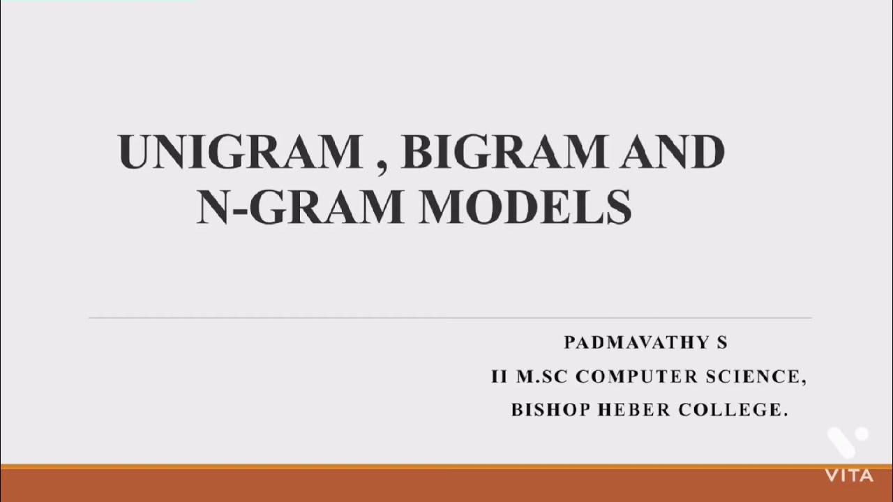 Language models - Unigram , bigram and N- gram - YouTube