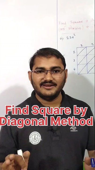 Find Square by Diagonal Method|| विकर्ण विधि से वर्ग निकालना #maths #math #square #shorts #gyan ...