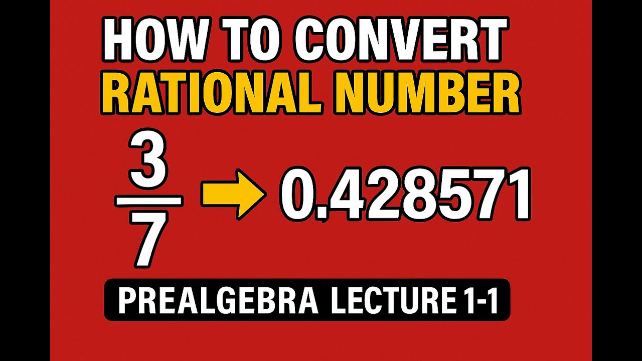 Prealgebra basics 1-1 Rational Numbers and Decimal Forms - YouTube