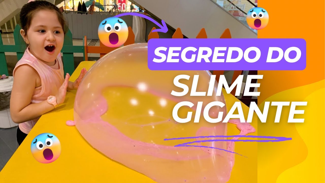 SLIME GIGANTE VOCÊ NUNCA VIU NADA IGUAL MÁGICA COM SLIME E BIBI ...