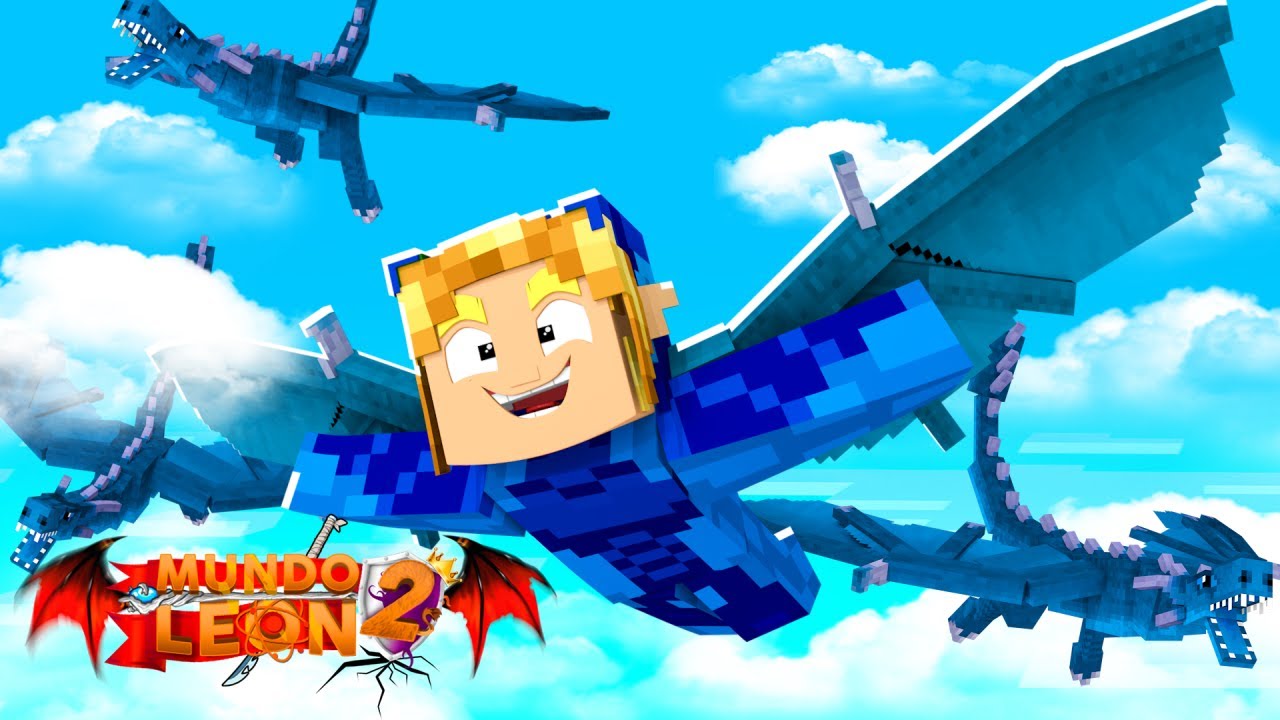 MI NUEVA FORMA DRAGON CELESTIAL | MUNDO LEON 2 MINECRAFT LEON PICARON ...