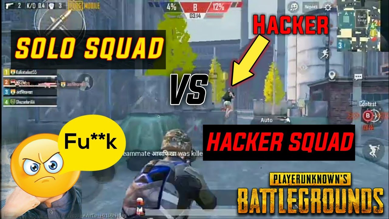 My Solo Squad VS Hacker Squad In PUBG Mobile - YouTube