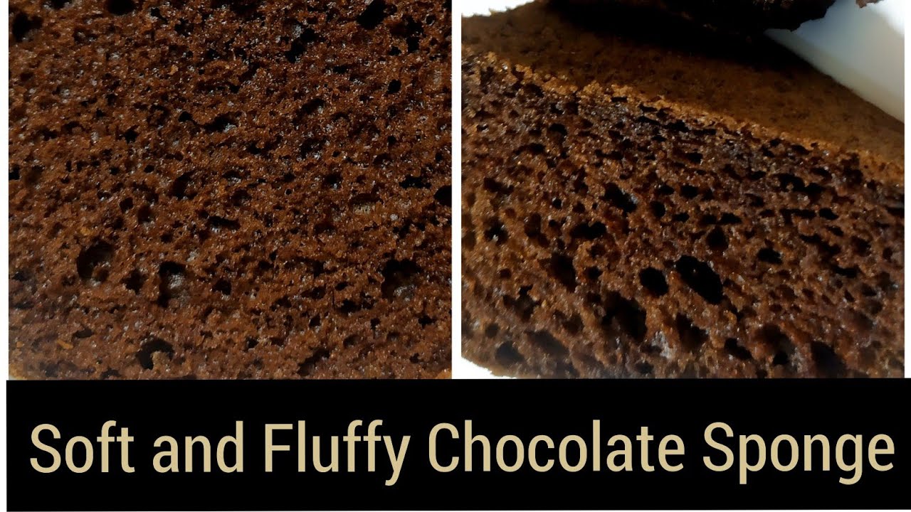 Soft Chocolate Sponge....soft and fluffy chocolate sponge.. - YouTube