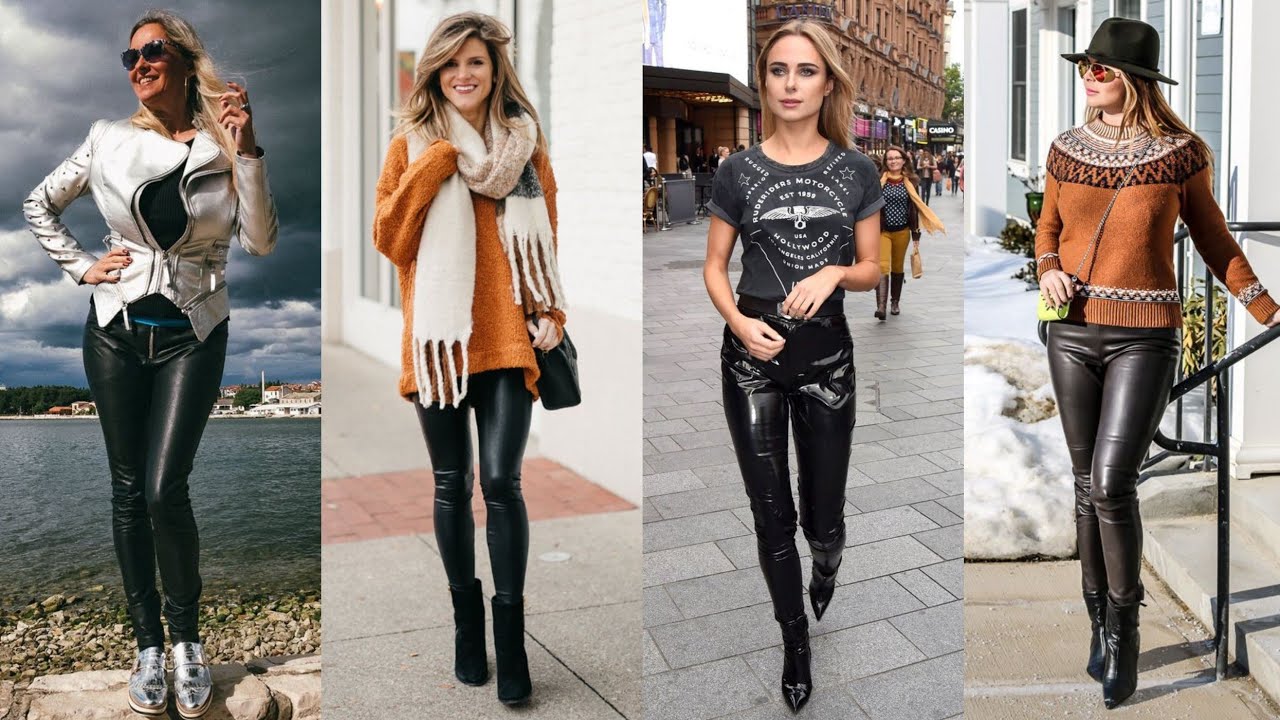 Most Popular Leather Lagging for Women #leatherfashion #trendingvideo # ...