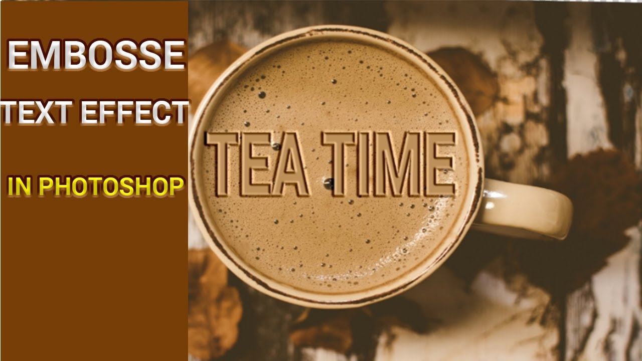 How to create Embosses text effect in photoshop - YouTube