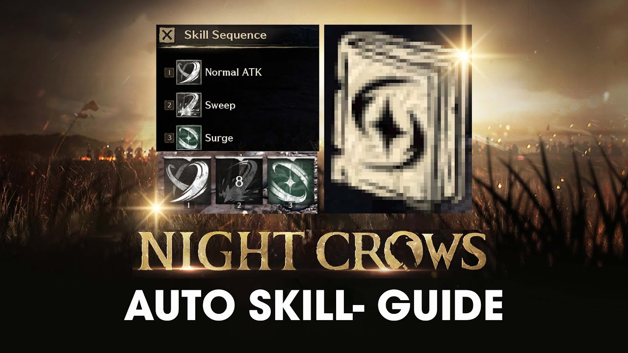 NIGHT CROWS HOW TO AUTO SKILL - KỸ NĂNG TỰ ĐỘNG - YouTube