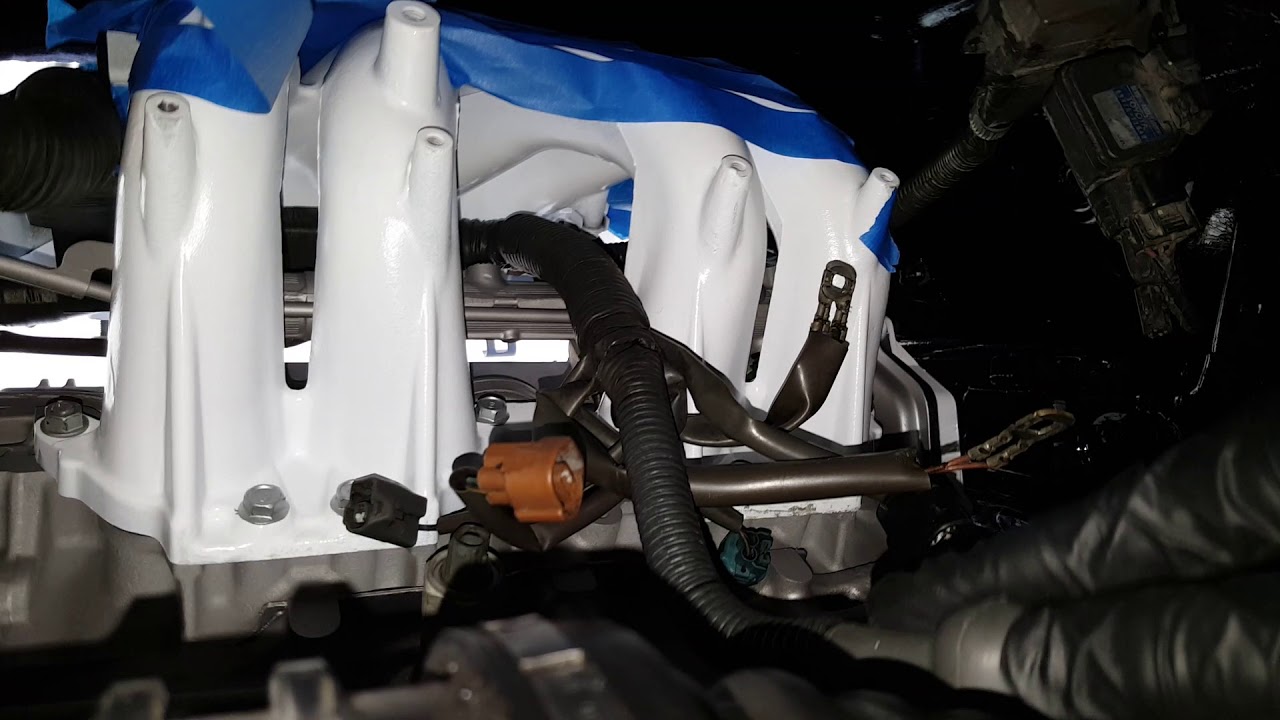 Mr2 2.2 torque intake manifold from down below. - YouTube