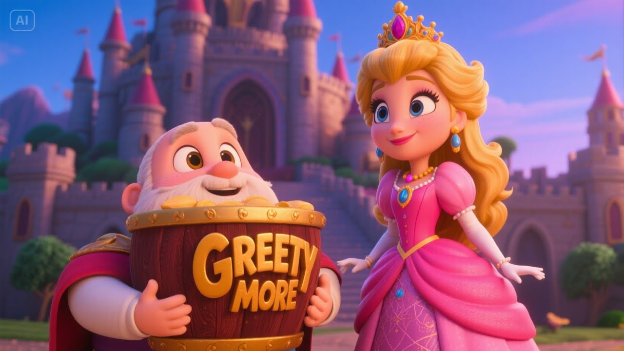 The Greedy Princess and the Kingdom of More | Bed time story | Moral ...