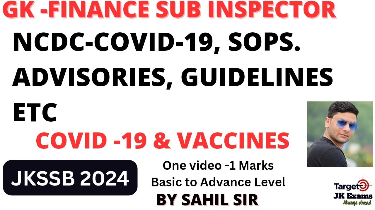 NCDC COVID 19 SOPS Guidelines Finance Sub Inspector JKSSB 2024/ by ...
