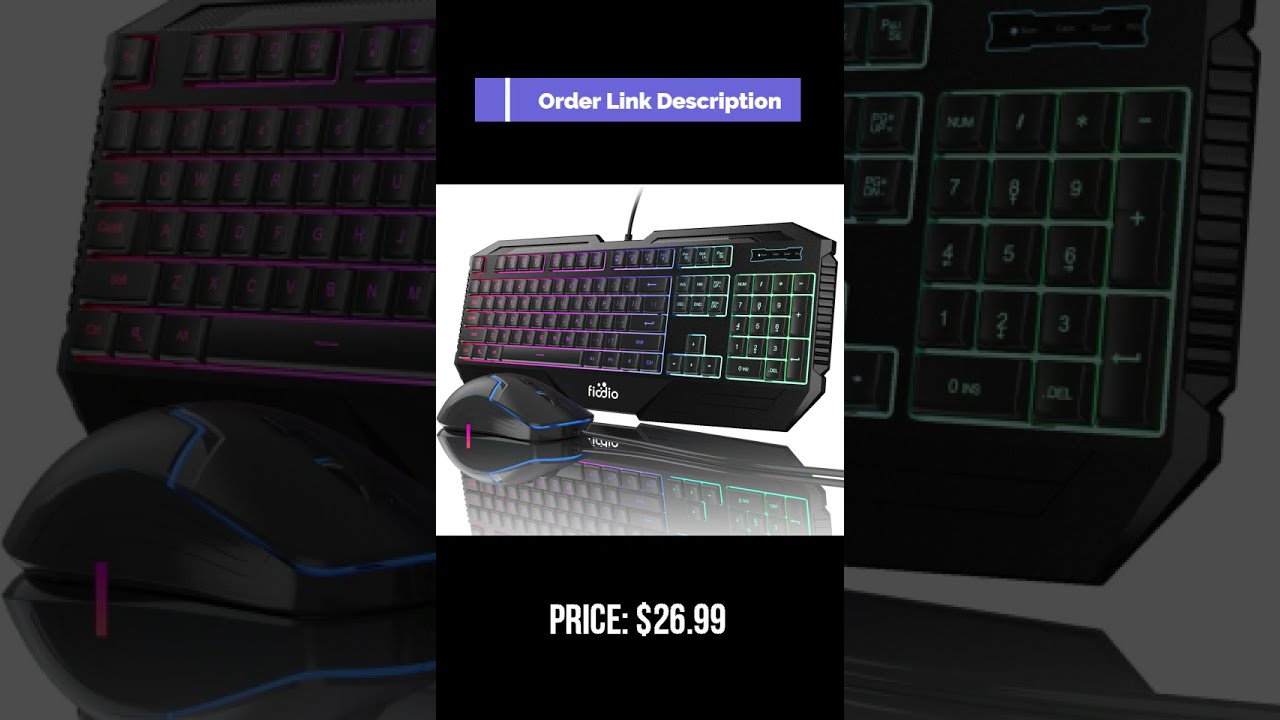 FIODIO Wired Gaming Keyboard and Mouse Combo #Shorts - YouTube