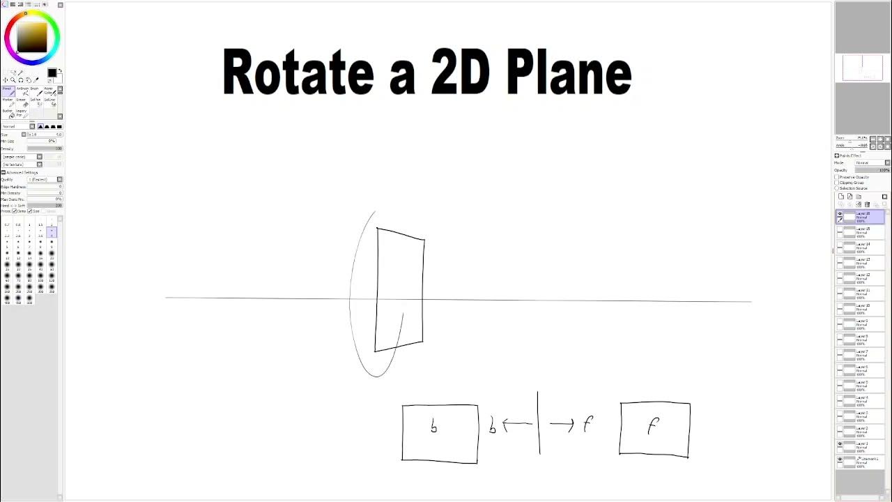 Rotate a 2D plane in 3D space - YouTube