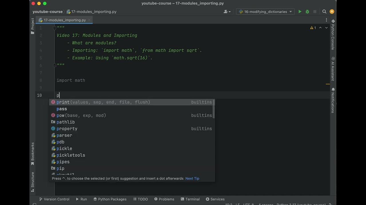 Python in One Hour #17 - Modules - YouTube