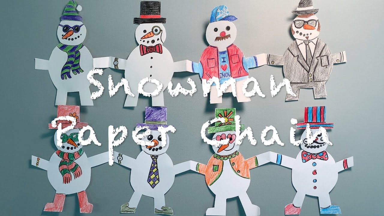 How To Make A Snowman Paper Chain For Kids YouTube how-to-make-a-snowman-paper-chain-for-kids-youtube