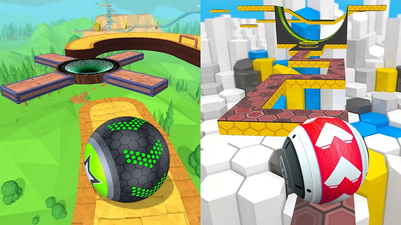 📛 Going Balls VS GyroSphere Trails, Rollance Balls, 3D Ball Rolling, Action Balls,Space Rolling ...