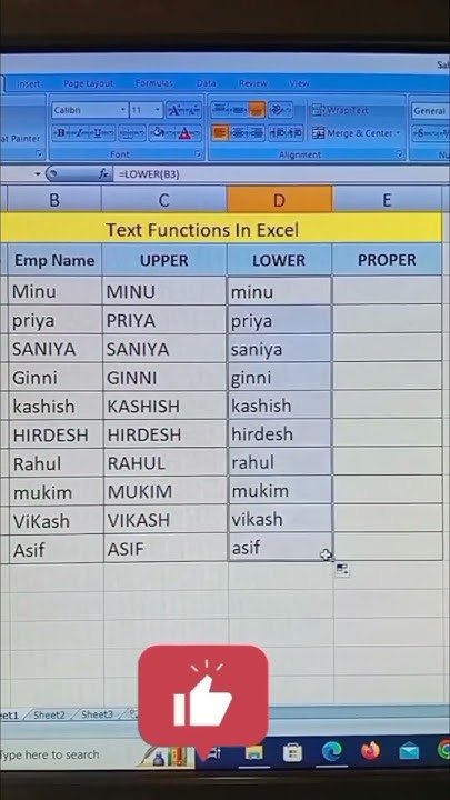 Use Of Upper Case Lower And Proper Viral Exceltech Excelshortcuts Dj Excelgyan Education