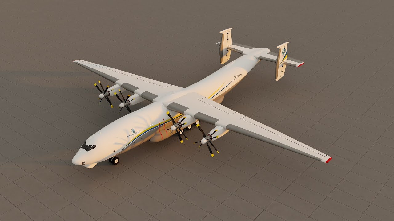 Antonov An-22 3D Model - YouTube
