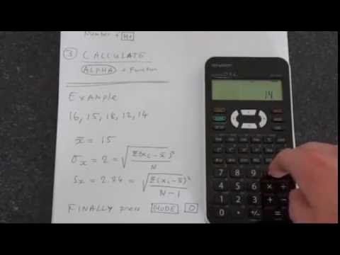 How to Calculate Standard Deviation Using Sharp El-531X - YouTube