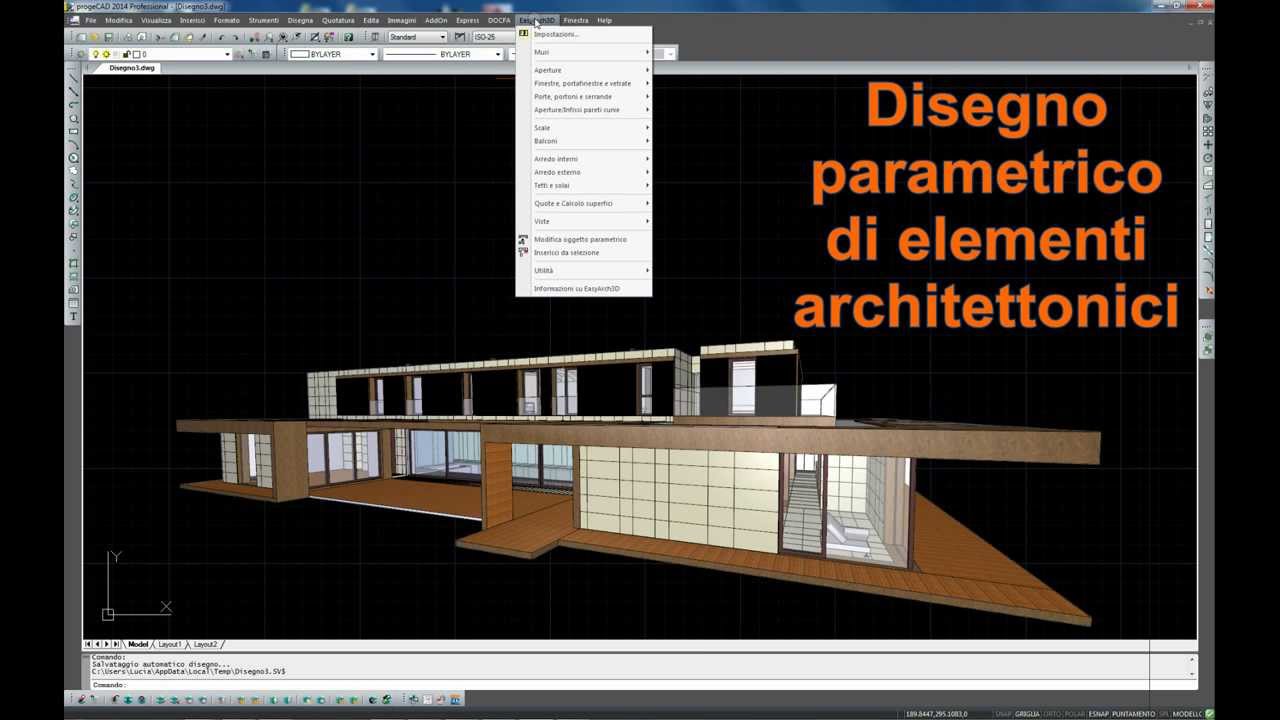 Tutorial progeCAD 2014 EasyArch 3D -1 - YouTube