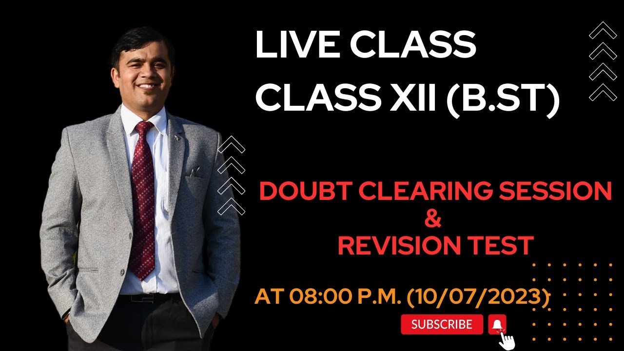 Class XII Business Studies Doubt Clearing Session - YouTube