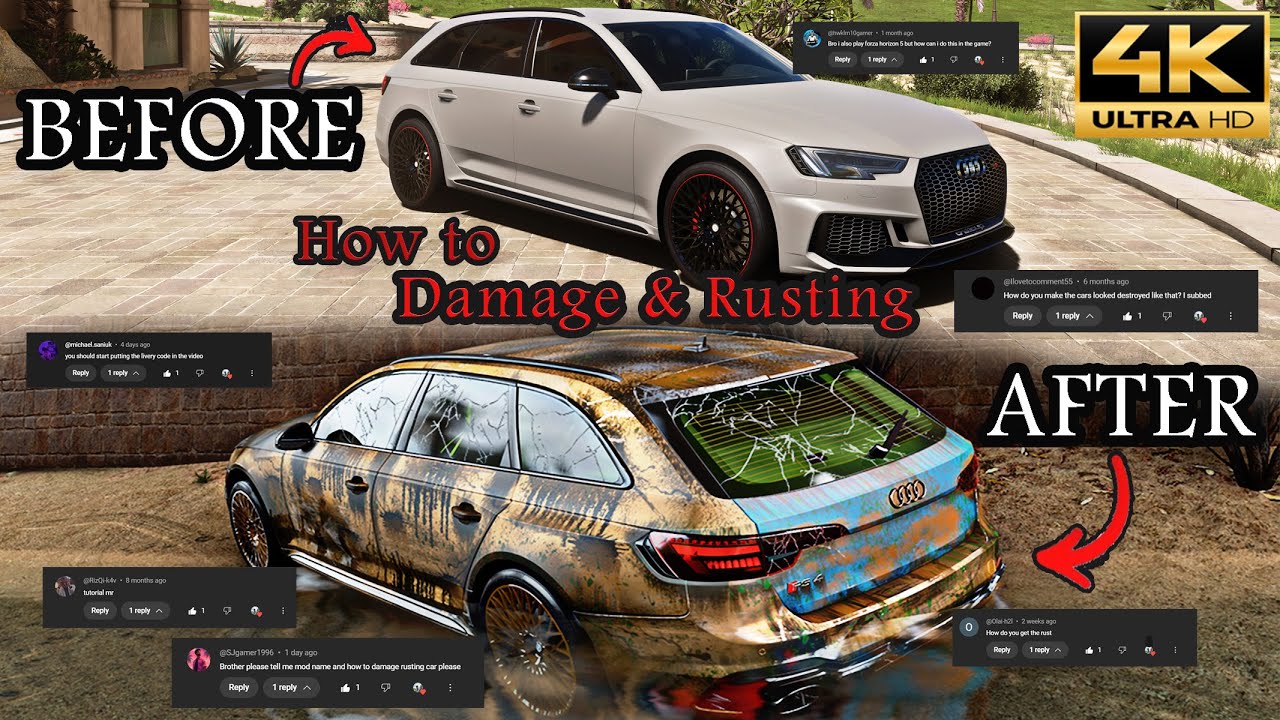 How to Make Damage ~ Rusting Rebuilding Restoration Car in Forza ...