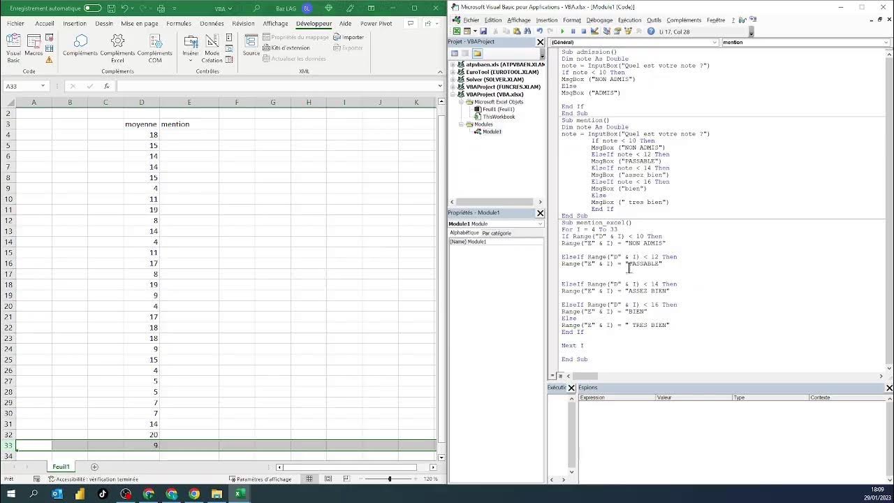 LES BOUCLES ET LES STRUCTURES CONDITIONNELLES SUR VBA - YouTube